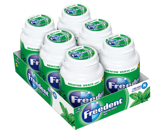 B.6 Bottles FREEDENT Menthe verte - GUM FREEDENT - Chewing gum ...