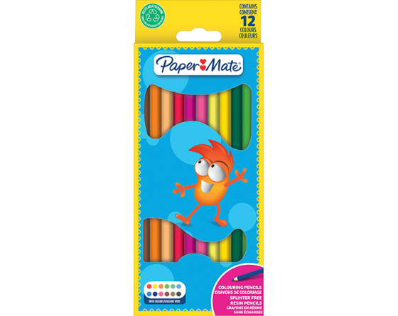 B.12 Etuis 12 Crayons de couleur PAPERMATE - Crayons couleurs - Arts ...